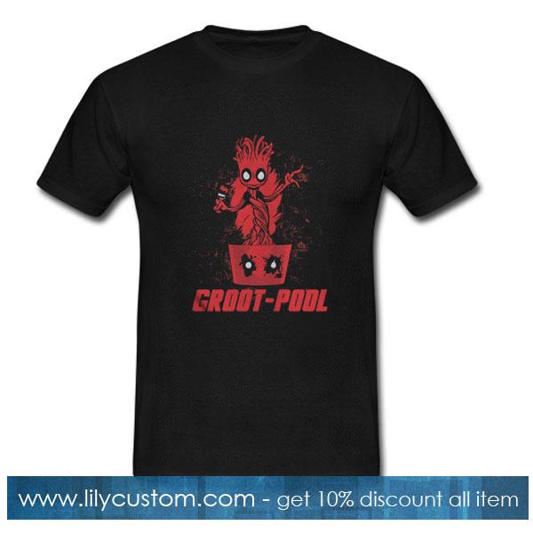 Groot-Pool Deadpool T-Shirt - Lilycustom