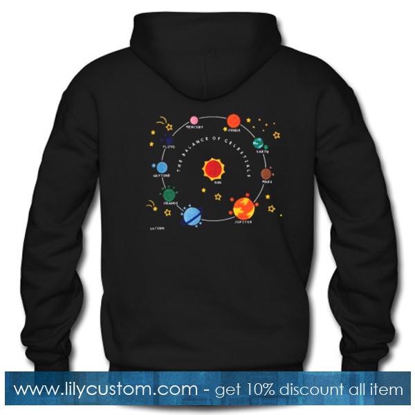 Planets Solar System and Stars Hoodie Back - Lilycustom