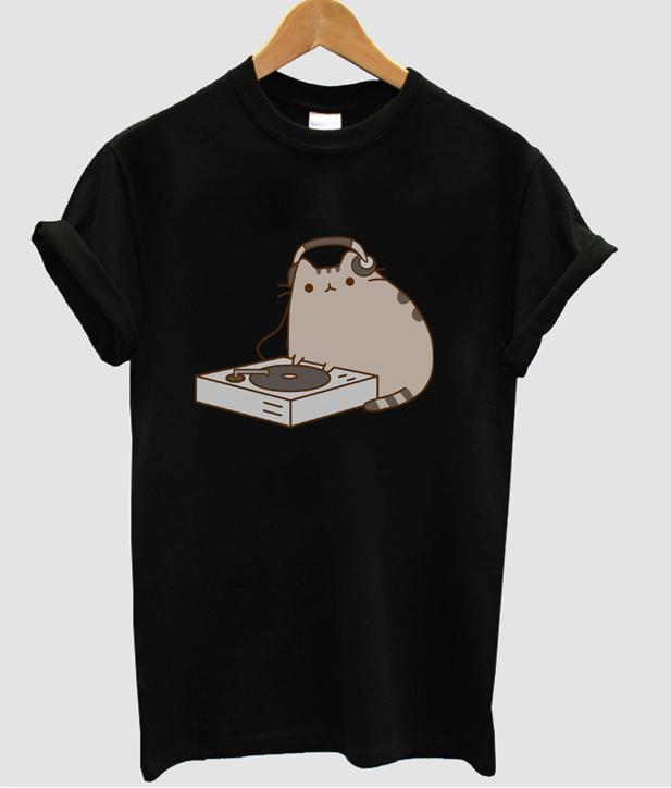 Pusheen music t shirt - Lilycustom