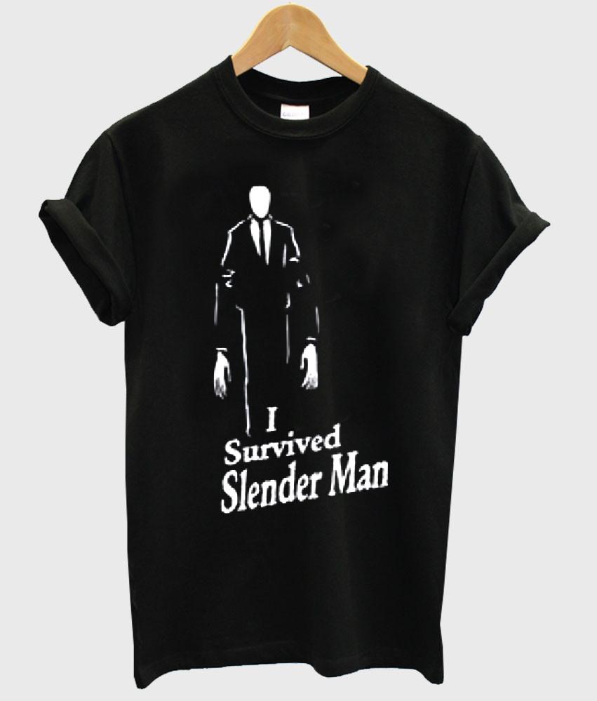 i survived slender man t shirt - Lilycustom