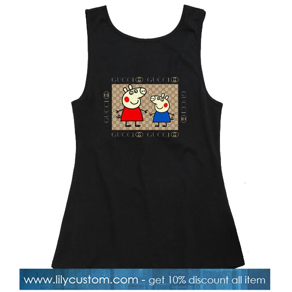 Cool Peppa Pig Gucci Meme Tank Top SN - Lilycustom