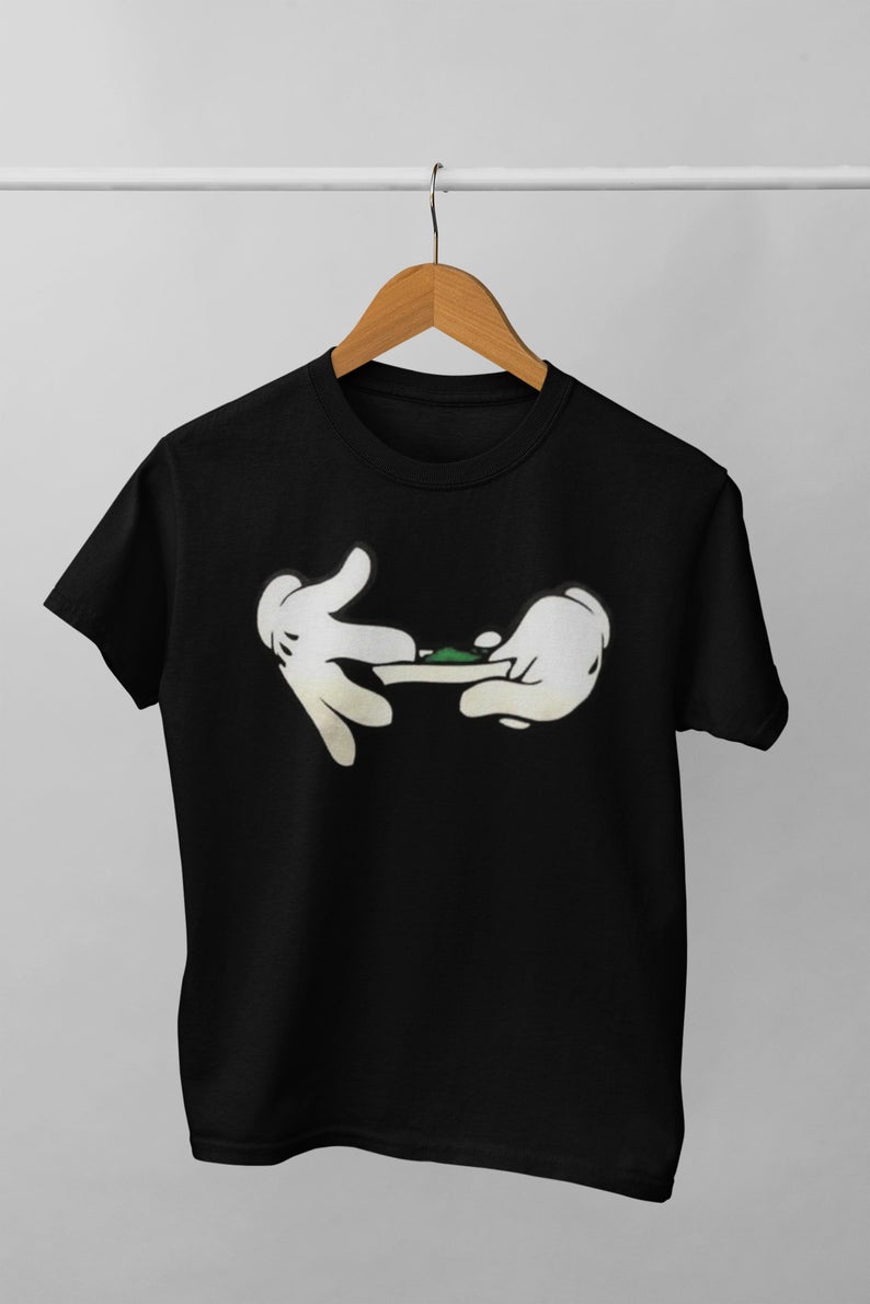 Cartoon Hands Rolling A Blunt shirt NA