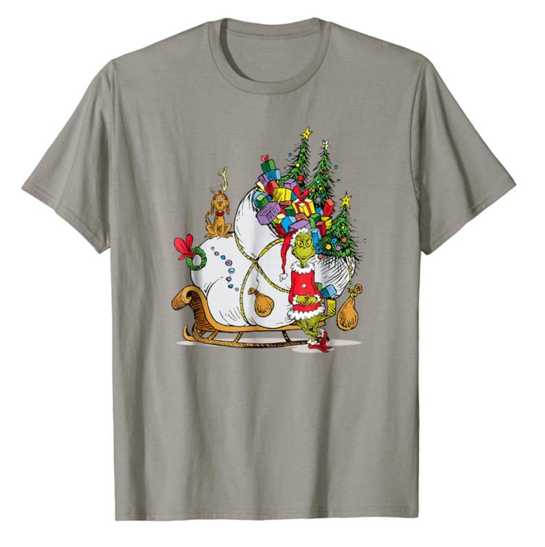 Dr. Seuss Grinch Sleigh T-shirt NA - Lilycustom