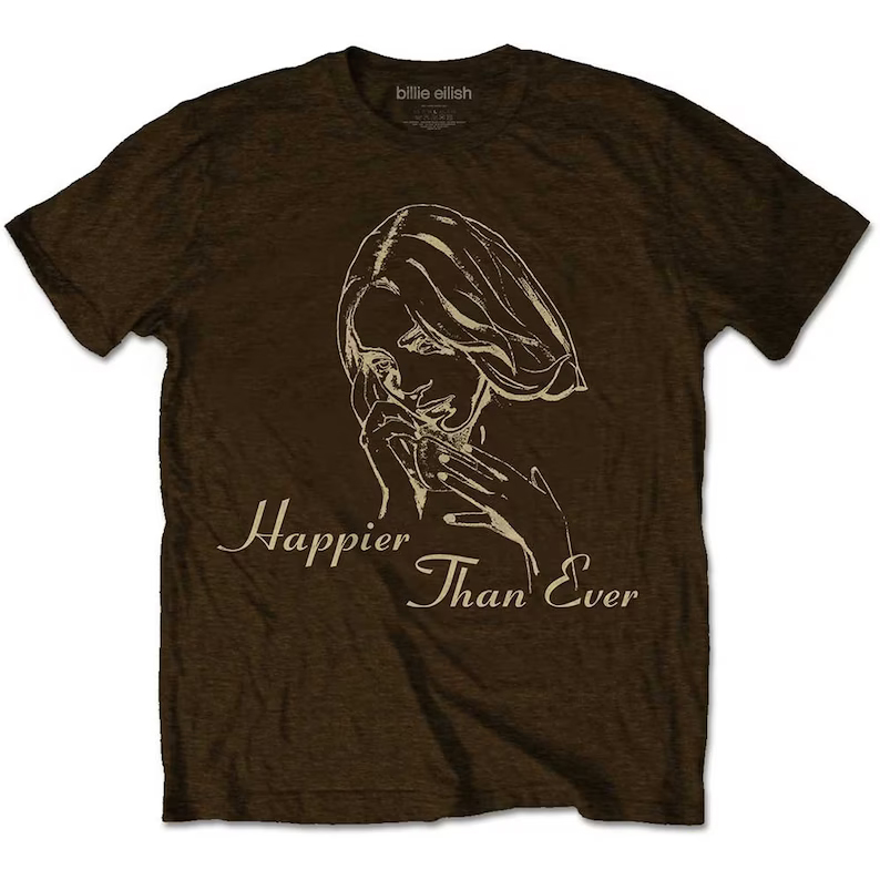 Billie Eilish Happier Than Ever Tshirt Na Lilycustom